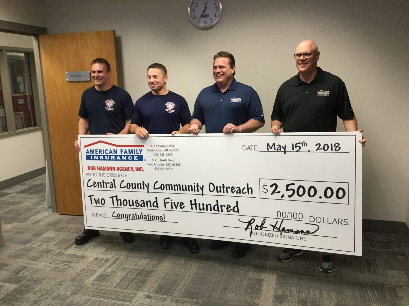 CCFR Community Outreach Receives Generous Gift - Central County Fire ...